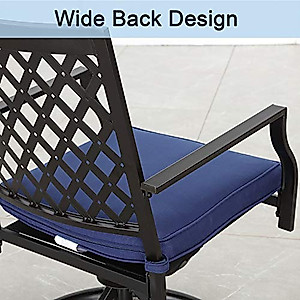 Patio Festival Swivel Patio Chairs Dining Chair Metal Frame Bistro Set Outdoor Furniture for Garden Backyard Club Set of 2