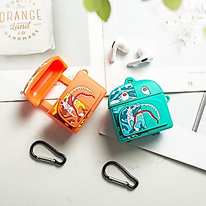 Semeving Compatible with Airpods Pro Case Cover,Cute 3D Anime Case for Airpods Pro for Women/Men(Orange)