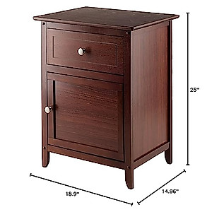Winsome Wood Eugene Accent Table, Walnut