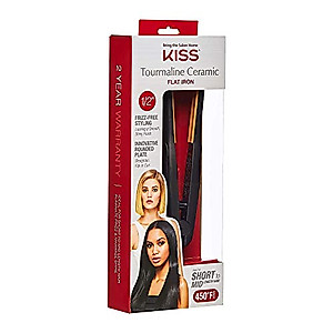 KISS Ceramic Tourmaline Flat Iron, 1/2"