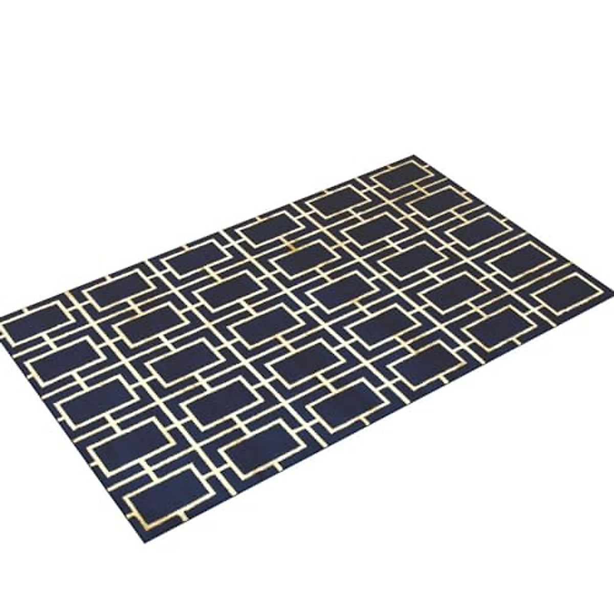 Unique Loom Marilyn Monroe Glam Collection Area Rug - Deco (5' 3' x 8' Rectangle, Navy Blue Gold/ Gold)