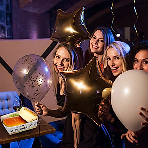 50 Pcs Graduation Snack Trays Disposable Food Holder Congrats Grad Paper Food Trays Wedding Popcorn Tray Birthday Party Supplies for Graduation Party Supplies Popcorn Decoration Platter (Black)