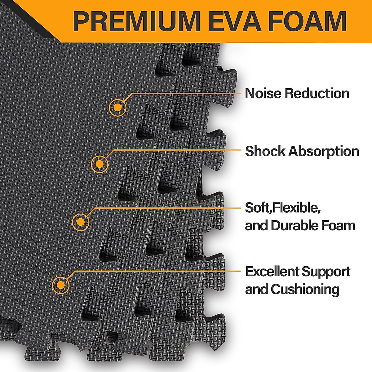 ZENY Puzzle Exercise Mat 1/2'' Thick Interlocking Foam Floor Mat, Gym Flooring Mat, Home Gym Workout Exercise Equipment Mat