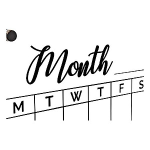 GenericJINCHENG Acrylic Calendar - Acrylic Calendar for Wall - Reusable Dry Erase Calendar for Wall - Clear Acrylic Wall Calendar - 18x24 inch - Monthly and Weekly Planner