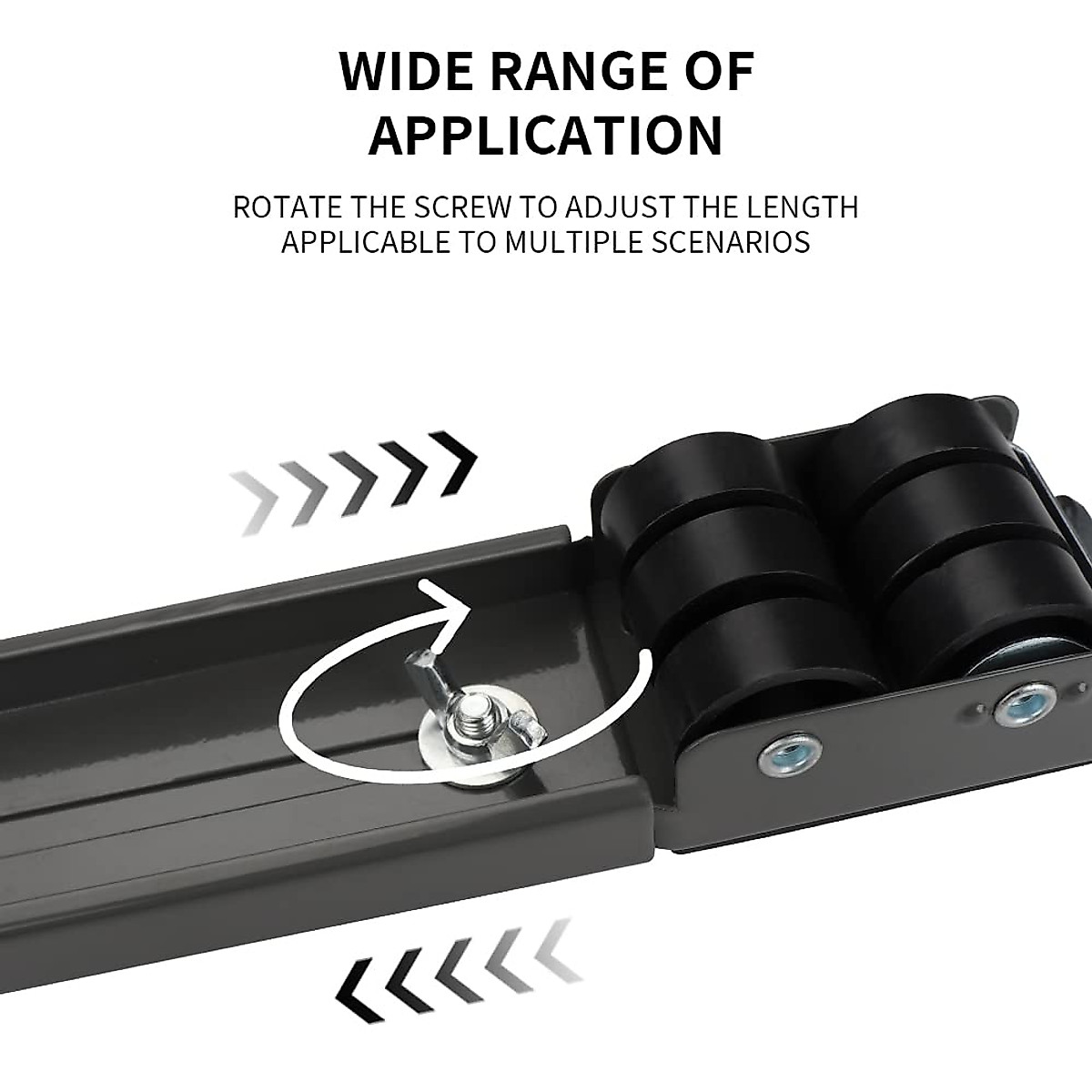 Baisiky Furniture Dolly Mobile Roller, Extendable Appliance Rollers Mobile Washing Machine Base, Fridge Stand Moving Cart for Washing Machines, Refrigerators(Black)