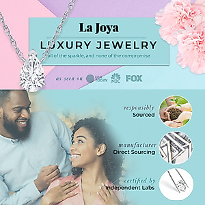 Pear Shaped Solitaire Diamond Necklace | Real 14K White Gold GH VS SI Floating 1CT Lab Created Diamond Pendant Necklace for Women | Ideal Gift for Ladies