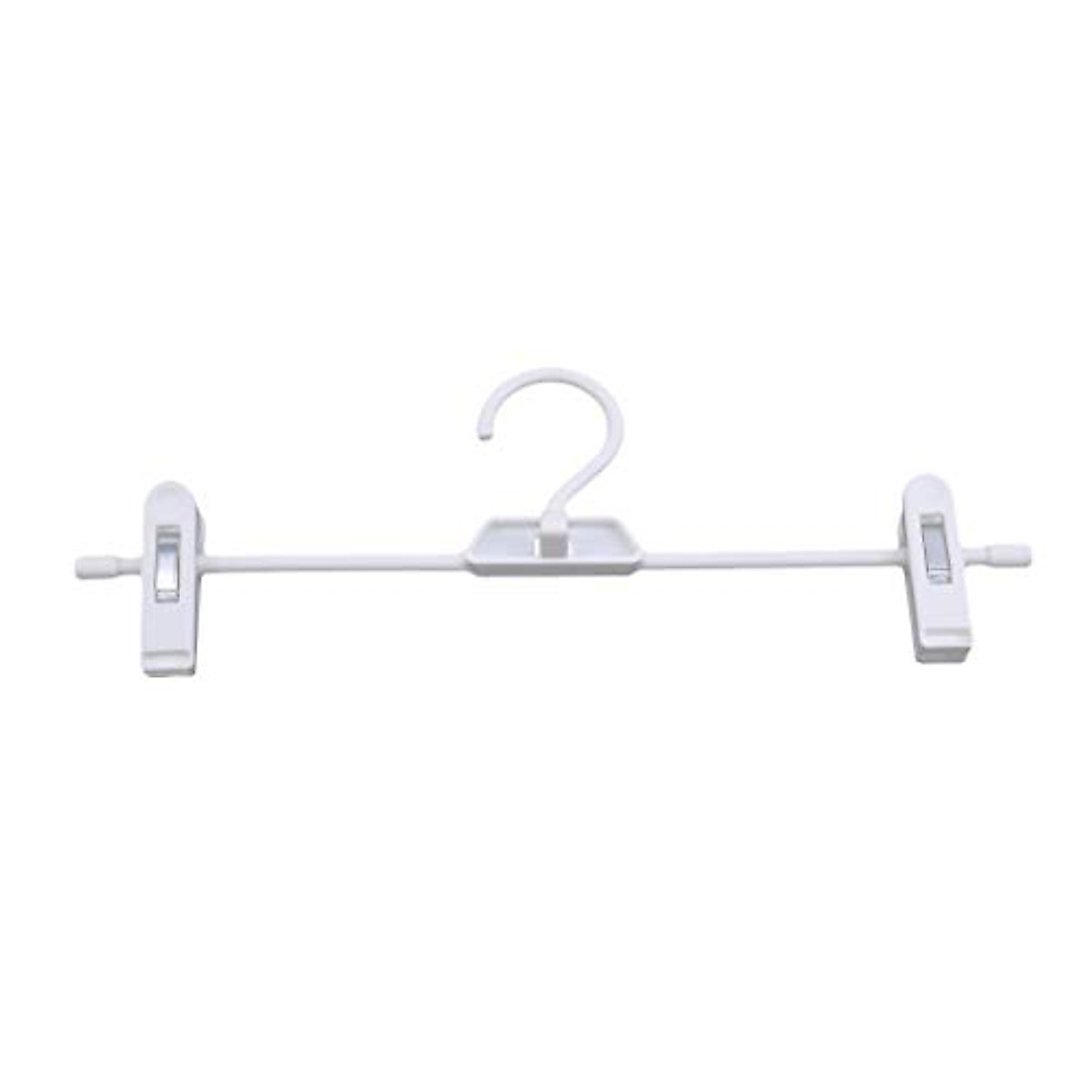 Mvude Cloth Clip Hanger Plastic Pant Hangers Space Saving for Pants Skirts Clothes,White