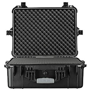 Eylar Large 20.62" Protective Camera Case Water and Shock Resistant w/Foam (Black)