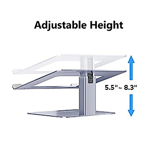 DEEDRR Adjustable Laptop Stand, Compatible with Laptops, Cameras, Projectors, Unique Latch for Quick Adjustment, Suitable for 13.3-15.6 Inch Computers