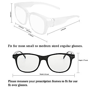OPTOFENDY Fit over Blue Light Blocking Glasses, Large Anti Blue Light Glasses Fit over Prescription Glasses for Men Women