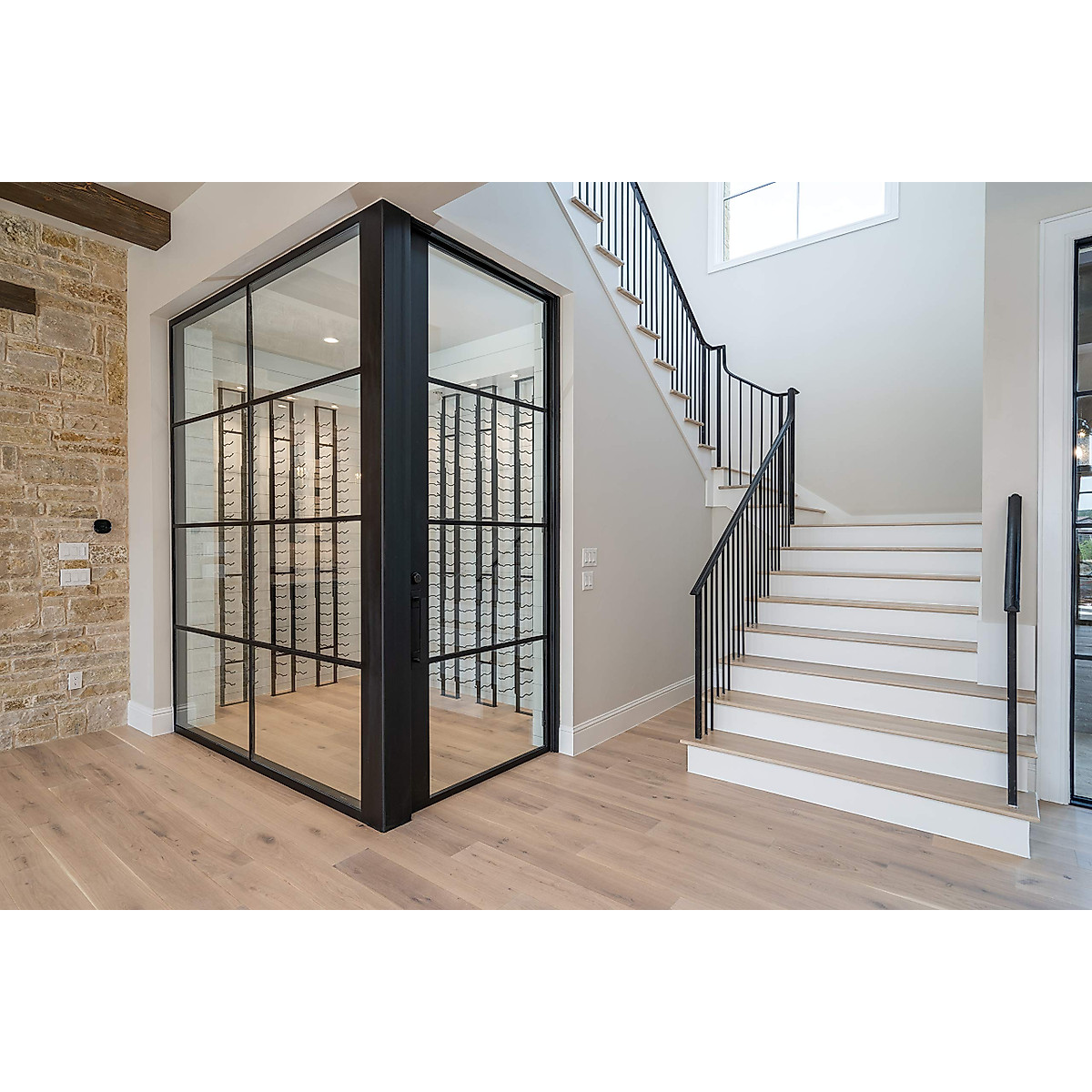 VintageView W Series One-Sided Floating Wine Rack Kit (21 Bottles, Satin Black) Stylish Modern Wine Storage with Label Forward Design