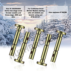 Huthbrother 20 pcs 738-04124A Shear Pins + 20 pcs 714-04040 Cotter Pins Kit, Compatible with MTD Craftsman Cub Cadet Troy Bilt SnowBlowers 738-04124 738-05273, Replacement 0.25" x 1.5" (20 Pack)