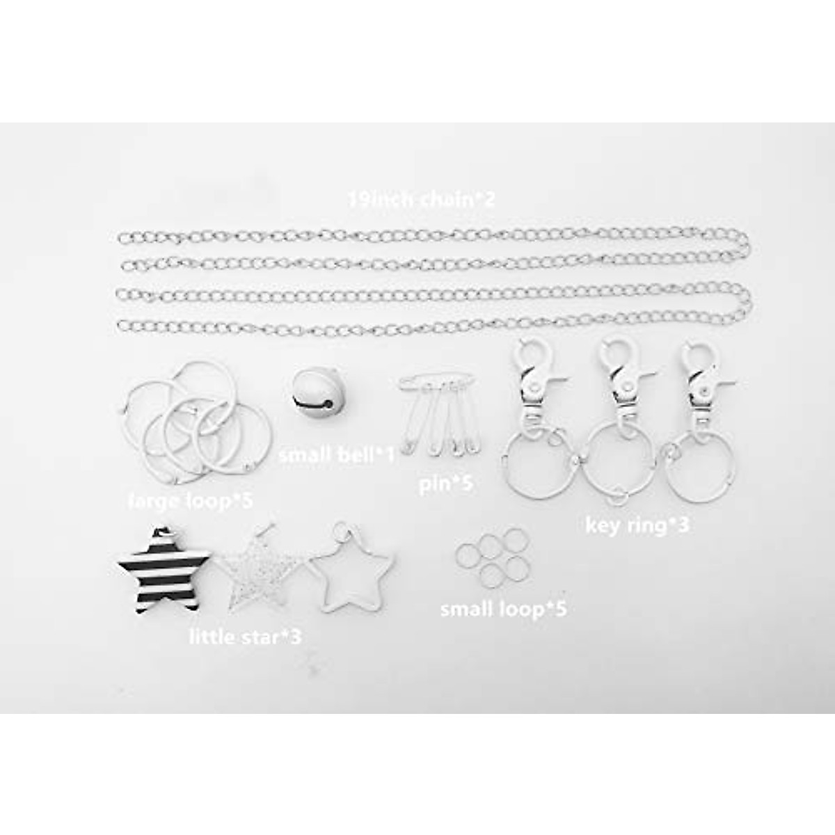 Youndcc Ita Bag Chain Ita Bag Accessories DIY Accessories Ita Bag Decoration Pins, Cosplay,Comic Con WHITE