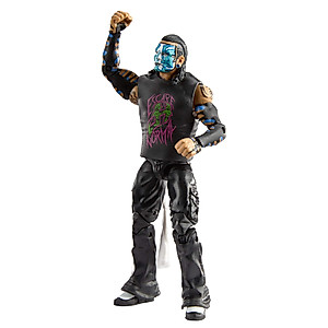 WWE Jeff Hardy Elite Collection Action Figure, 6-in Posable Collectible Gift for WWE Fans Ages 8 Years Old & Up [Colors May Vary]