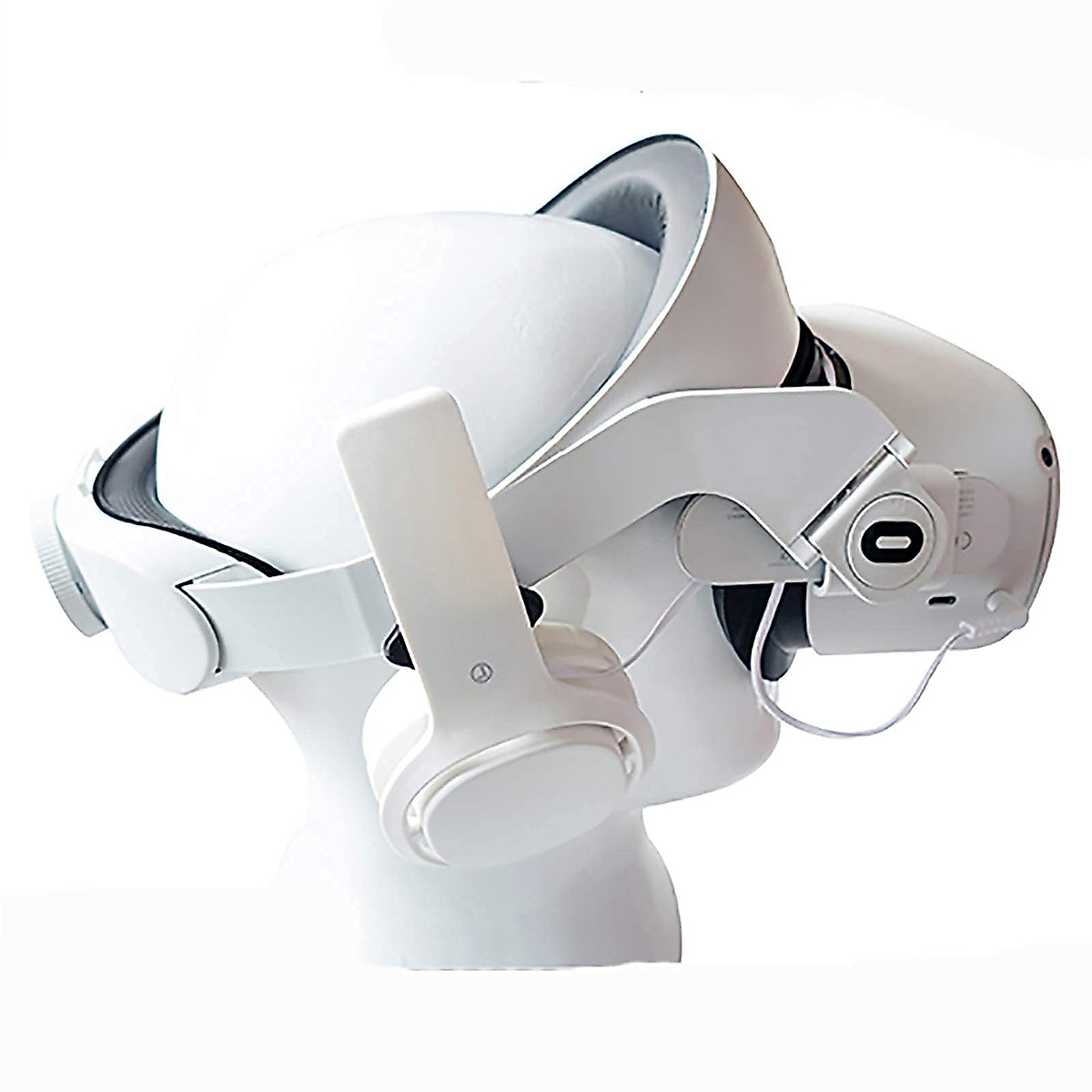 HUAYUWA Virtual Reality Relieve Pressure Head Strap with Headphones Headset Fit for Oculus Quest 2 VR Glasses Accessories