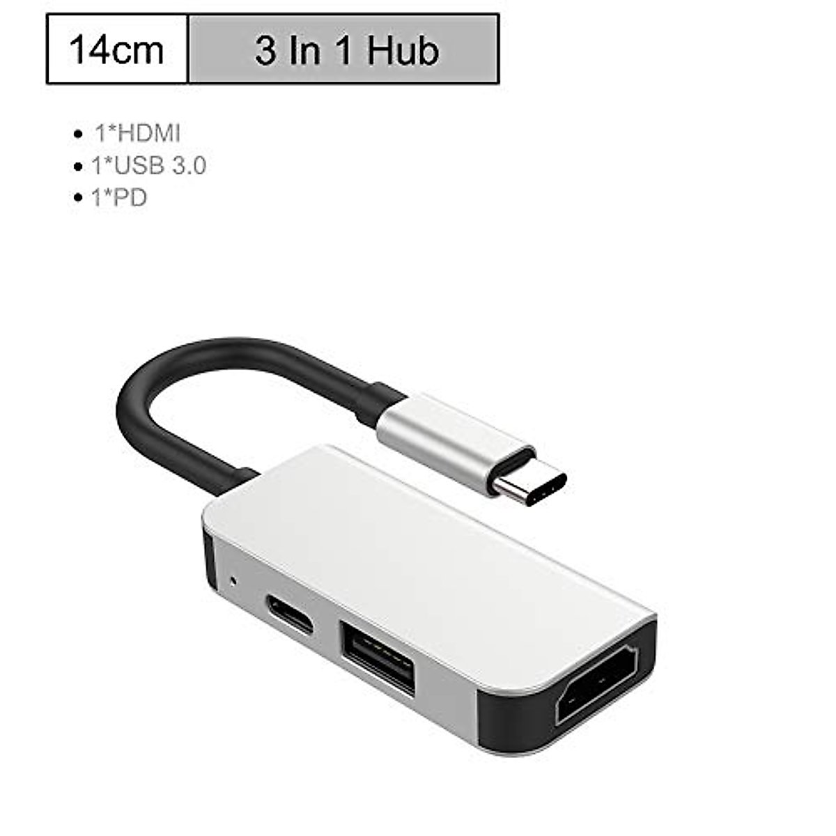 XUNMAIFHB Portable Docking Station,Type-c hub to hdmi Multi-Function Expansion Dock usb3.0 HD Converter USB-c hub with PD HDTV UHD Fast Transmission
