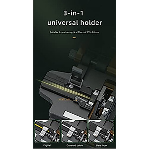 ORIENTEK Optical Fiber Cleaver Double Fixture High Precision Fiber Optic Cutting tools Wire Stripping Machine clivador fibra óptica 48,000 Cleaves (FC-30 Cleaver)