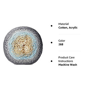 Yarn Art Flowers Yarn 55% Cotton 45% Acrylic 250gr 1094yds Multicolor Cotton Yarn Rainbow Crochet Yarn Spring Summer 2 Sport Yarn (268)