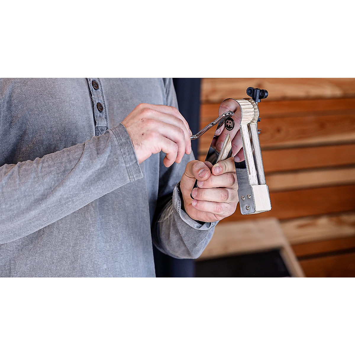 Meinl Percussion Orchestra Ratchet Sound Effect with Wooden Paddles and Metal Hand Crank, Mountable On A Stand, 2-Year Warranty, (TMOR)