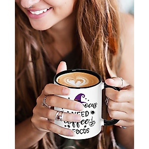 Halloween Coffee Mugs Set of 2 Witch Cup Fall Mugs Coffee Gift Funny Novelty Halloween Tea Cups Farmhouse Autumn Tiered Tray Decorations Present Treat or Trick Couple Halloween