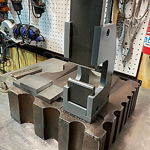 5 Pcs Blacksmith G2 Guillotine Tool, Blacksmith Slash Fullering Tool with Flat Dies for Round or Square Shoulders, Leaves, Cat Tails, Candle Cups etc, Black