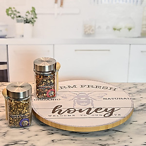 Boston Warehouse Farm Fresh Honey 12 Inch Bamboo Lazy Susan (79892)