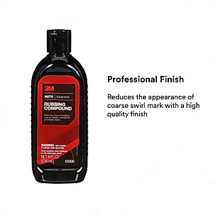 3M Auto Care Rubbing Compound, 03900, 8 oz