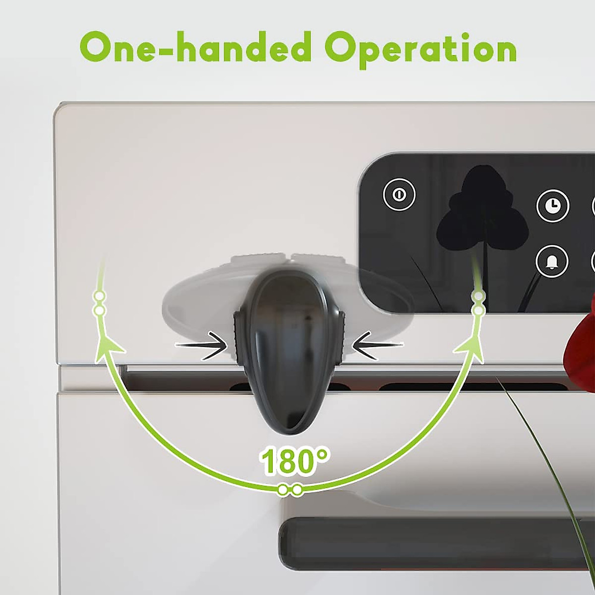 SAFELON 1 Pcs Child Safety Oven Lock, Kitchen Safety Oven Door Lock for Babies & Toddlers (Black)