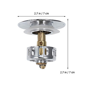 DOITOOL Metal Tub Drain Hair Catcher Pop Up Bathtub Shower Drain Hair Catcher Sink Stopper for Bathroom Kitchen Shower Drain Hair Trap Drain Protector