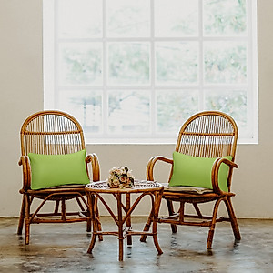 JMGBird Outdoor Lumbar Pillows Waterproof Set of 2 Outdoor Pillows with Insert Included 12×20 Inch Outdoor Pillow for Patio Furniture