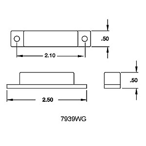 7939WG-WH - Ademco Surface Mount Contacts (White)