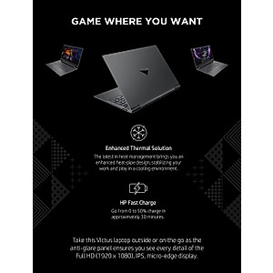 HP Victus 16 Gaming Laptop, NVIDIA GeForce RTX 3060, 12th Gen Intel Core i7-12700H, 16 GB RAM, 512 GB SSD, FHD IPS Display, Windows 11 Home, Backlit Keyboard, Enhanced Thermals (16-d1010nr, 2022)