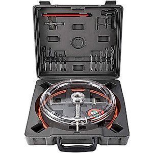 Toolly Adjustable Hole Saw Cutter Kit 1-5/8" to 8" (40-200mm) Twin Blade Circle Hole Saw Cutter with ABS Dust Shield for Making recessed Lights, Speaker Holes or Ventilation Holes