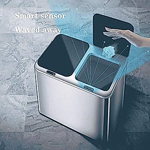 CZDYUF 12L Home Smart Trash Can Automatic Induction Trash Can with Lid Bin Smart Garbage Bin Office Trash Can for Bedroom ( Color : E )