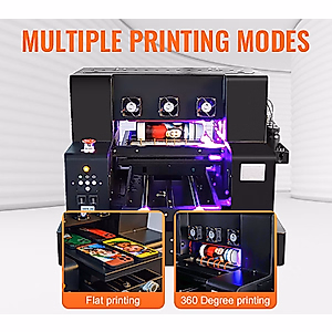 PEIXU A3 XP600 UVV DTG/DTF Printer with EPSON Technology | 2880dpi Precision for Phone Cases, Acrylic, Metal, Leather, Golf Balls & Bottles | Vacuum Suction Platform 33x50x15cm with Bottle Holder