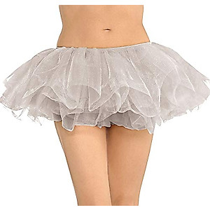 Stunning Silver Tulle Tutu Skirt For Adults - 1 Count - Glamorous Party Accessory, Unique Design - Perfect For Costumes & Celebrations, One Size Fits All