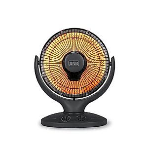 BLACK+DECKER Portable Heater for Rooms up to 161 Sq. Ft., Oscillating Space Heater & Heater for Bedroom with Overheat Protection, Small Heater with Timer & Manual Controls