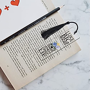 Funny I Like Big Books Cannot Lie Flower Inspirational Bookmark Gifts for Women Lovers Girls Daughter Bookworm Lovers Friend Sister Book Female Sister Gifts Friendship Gifts