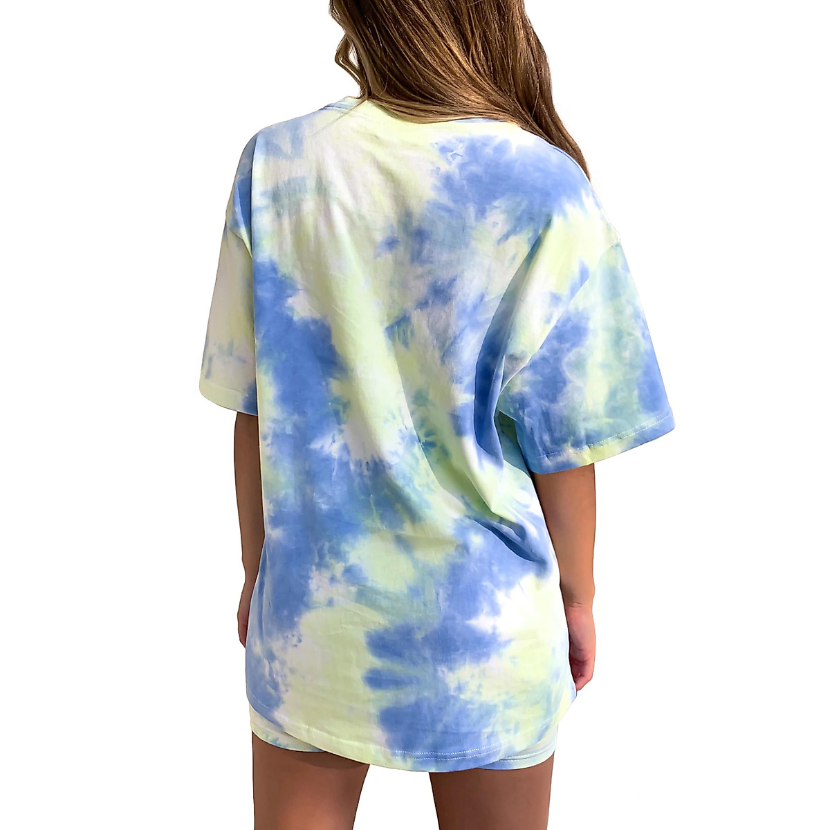 Women's 2 Piece Outfits Short Set Tie Dye Shirt Cute Summer Shorts Causl Plus Size Tracksuit