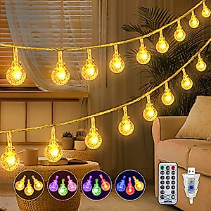 Ollny Globe String Lights 49FT 100LED USB Lights, 11 Modes Color Changing String Lights, Waterproof Indoor Lights with Remote for Camping Classroom Patio Garden Gazebo Party Bedroom Decorations