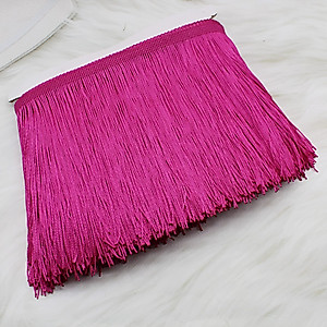 Dortrue 10 Yards of 6" Fringe Trim Tassel Sewing Trim for Clothes Accessories Latin Wedding Dress DIY Lamp Shade Decoration