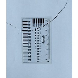 Devonian Polyethylene Terephthalate High-Precision Transparent Crack Width Ruler,Scratch and Spot Appearance Inspection Ruler (5 Pcs)