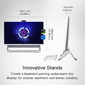 Dell Inspiron 7700 All in One Desktop Computer, 27 Inch FHD Touchscreen, Intel Core i7-1165G7, 64GB RAM, 2TB SSD, Windows 11 pro, GeForce MX330, WiFi 6, HDMI, Wireless Keyboard & Mouse, Silver