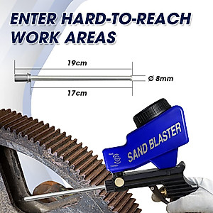 Le Lematec Sandblaster Long Nozzle Attachment, Sandblasting Nozzle Tip for Portable Sandblaster, Sandblasting Accessory for Spot Blasting