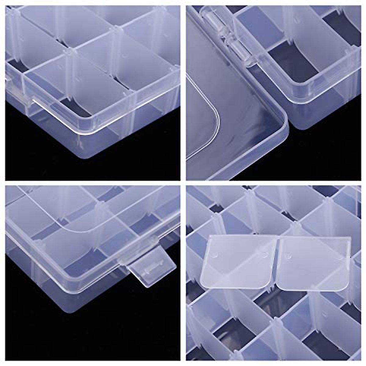 Benbilry 36 Grids Plastic Organizer Box w/Adjustable Dividers