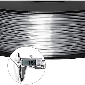 Geeetech Silk PLA Filament 1.75mm for 3D Printer, Metal-Like Shiny Consumable 1kg (2.2lbs) 1 Spool, Dimensional Accuracy +/- 0.03 mm,Metallic Silver