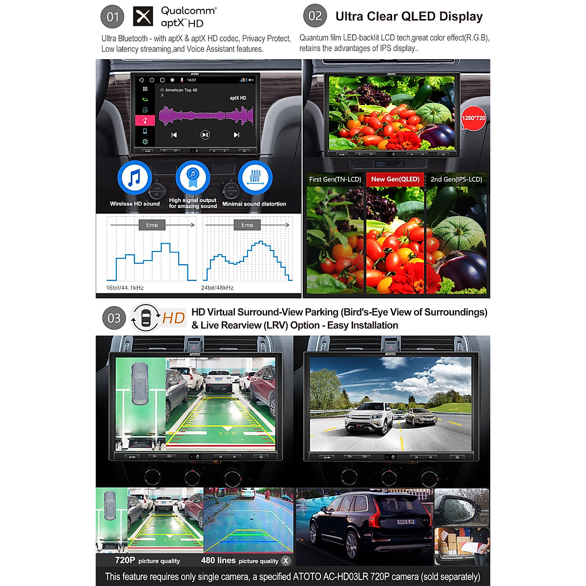 [10.1inch QLED Display] ATOTO S8 Ultra Plus in-Dash Video Receiver, Wireless Carplay & Android Auto,Dual Bluetooth w/aptX HD, VSV&LRV,Built-in 4G Cellular Modem,Gesture Operation,6GB+128GB,S8G2109UP-N