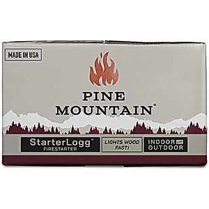 Pine Mountain StarterLogg Select-A-Size Firestarting Blocks, 24 Starts Firestarter Wood Fire Log for Campfire, Fireplace, Wood Stove, Fire Pit, Indoor & Outdoor Use, Red