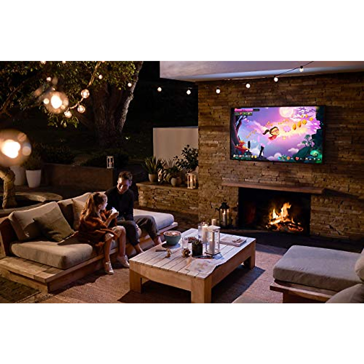 Samsung 65-inch Class QLED The Terrace Outdoor TV - 4K UHD Direct Full Array 16X Quantum HDR 32X Smart TV with Alexa Built-in (QN65LST7TAFXZA, 2020 Model) with Amazon Smart Plug (Renewed)