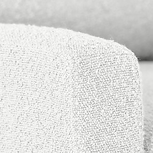 CorLiving Caillie White Boucle Fabric Upholstered Contemporary Glider Recliner Chair